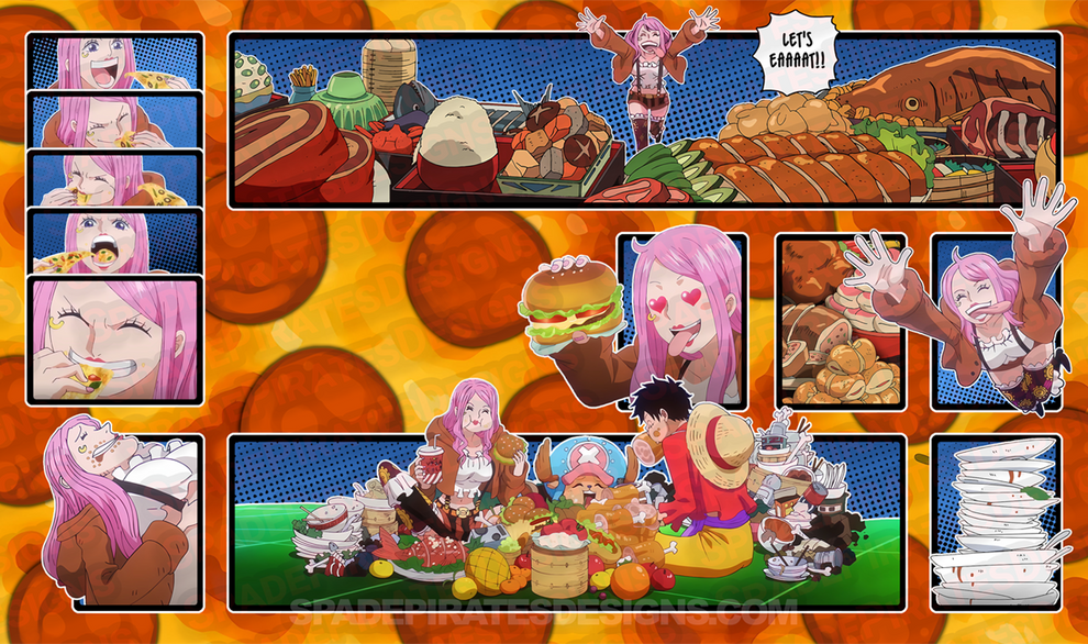 One Piece TCG Bonney Food Playmat – Spade Pirates Designs