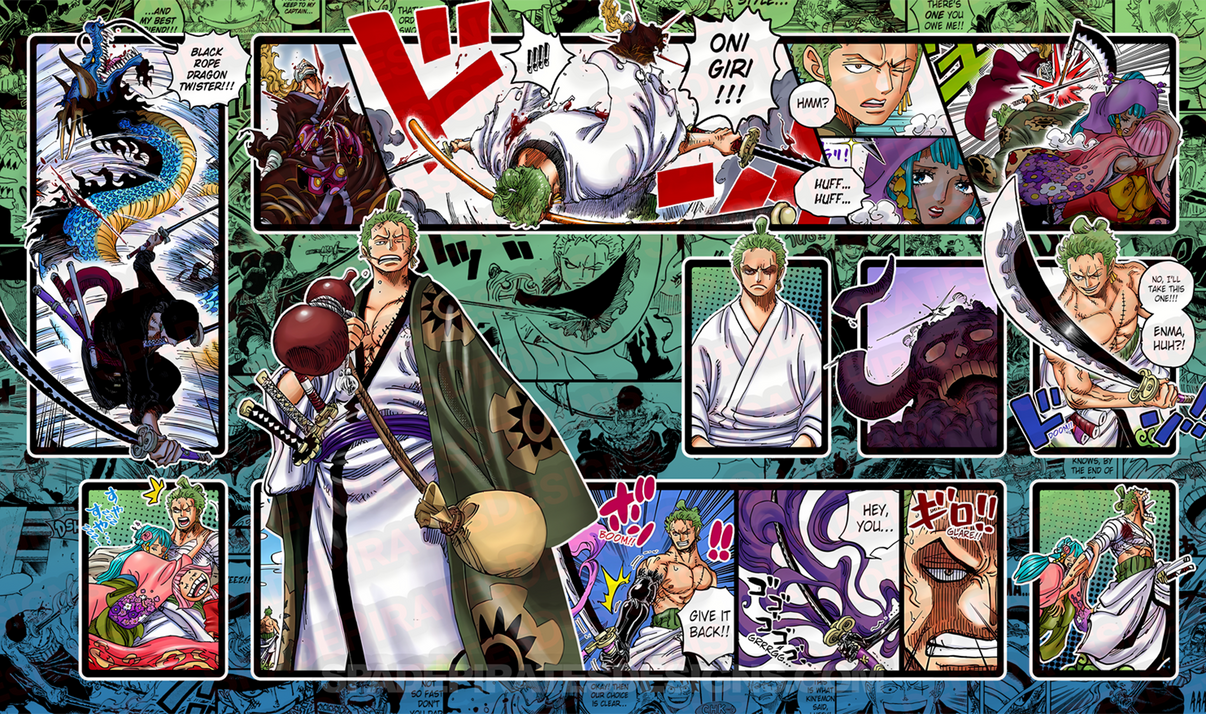 One Piece TCG Zoro Wano Playmat – Spade Pirates Designs